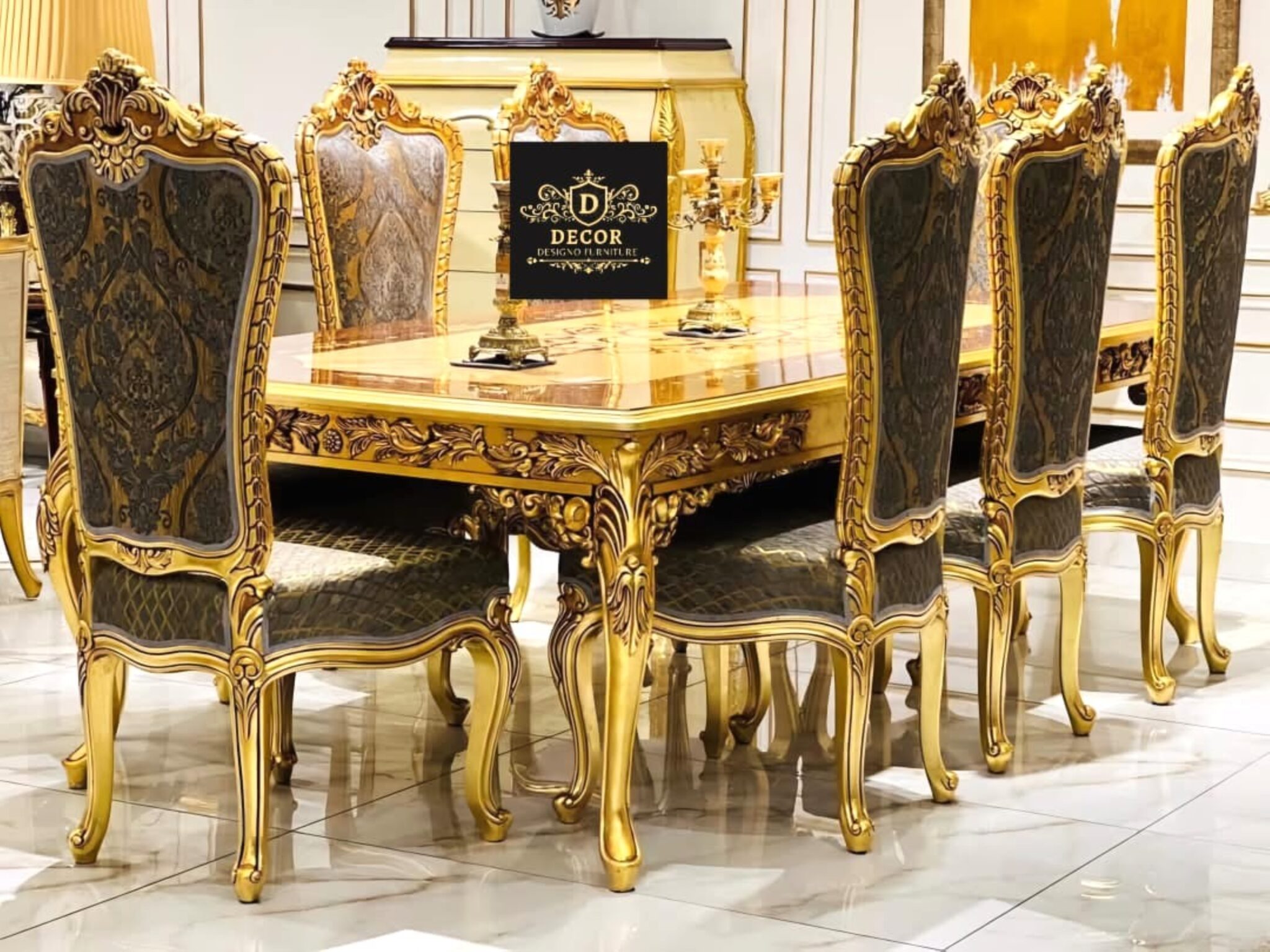 Authentic Vietnam Dining Table Set for Elegant Spaces