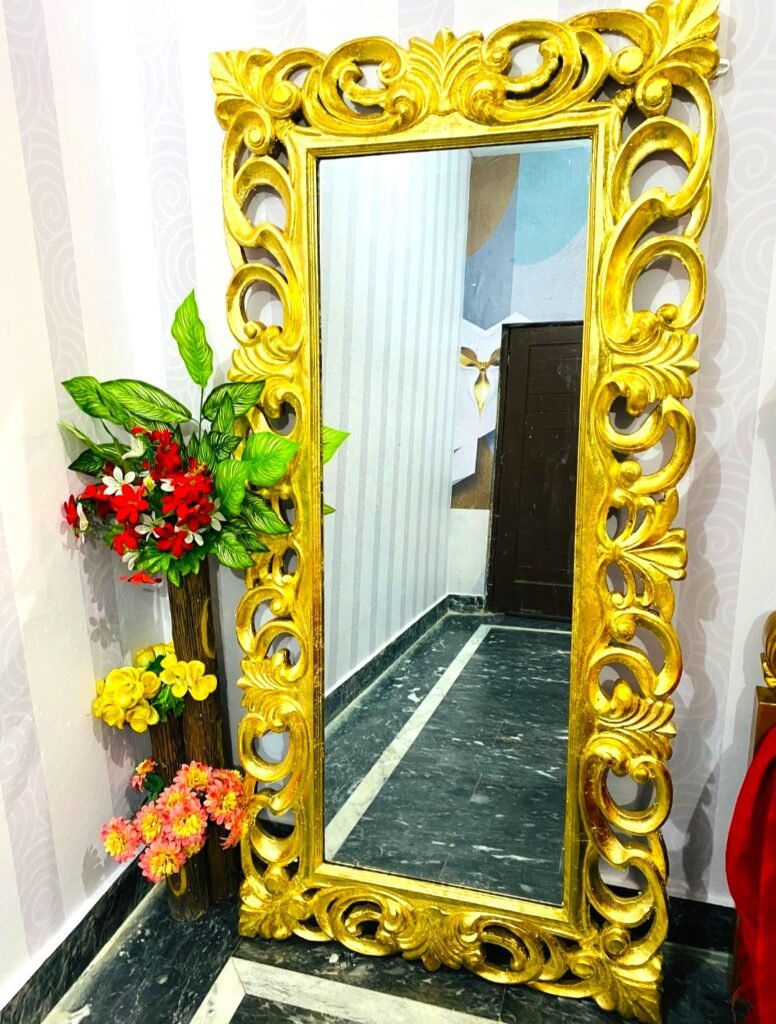 Luxury Wooden Mirror Frame Handcrafted Wall Mirror