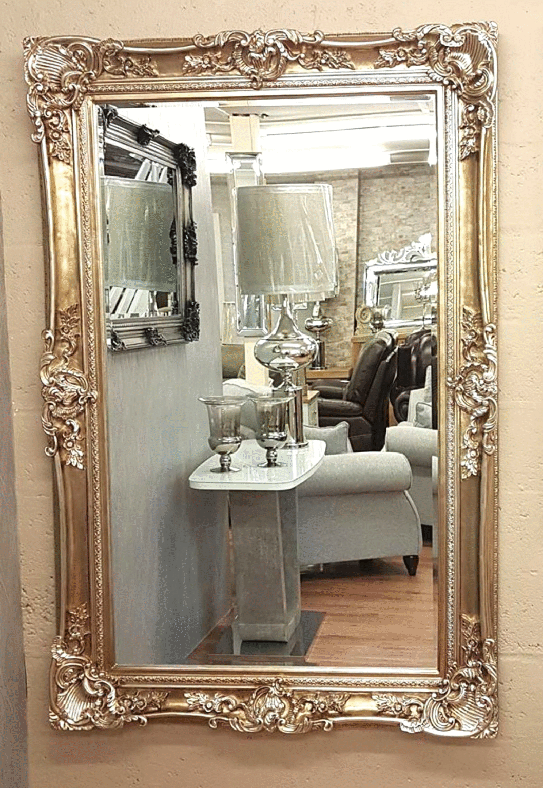 Luxury Wooden Mirror Frame Handcrafted Wall Mirror