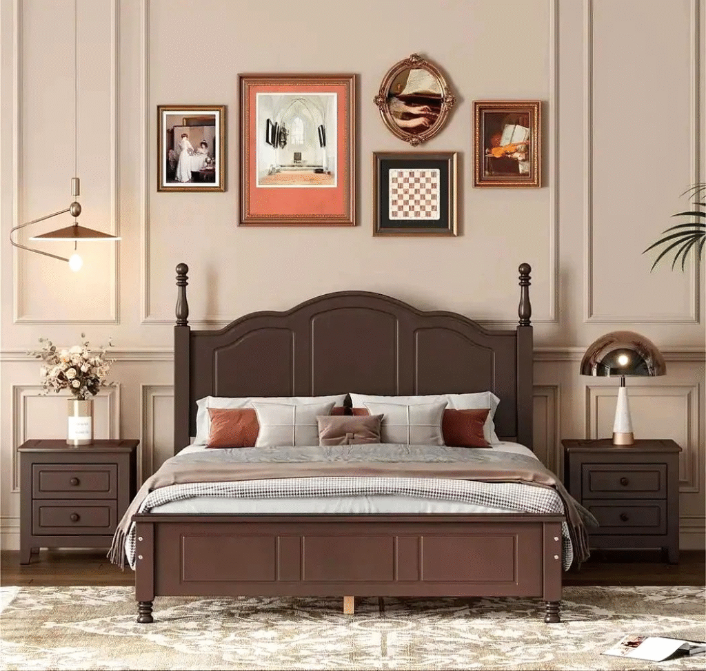 Modern Double Bed Design in Pakistan – Wood Bed Design with