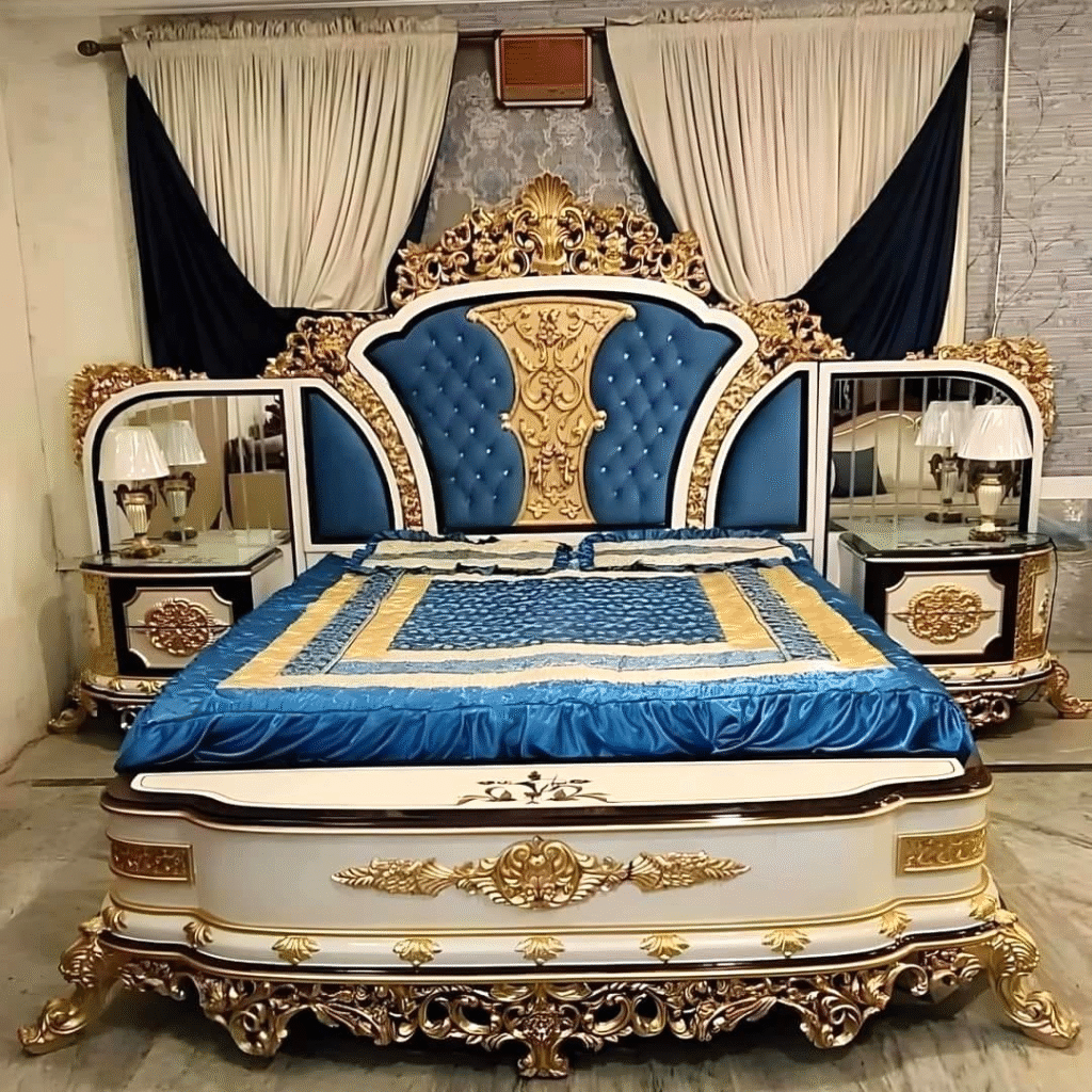 Double Bed Design & Modern Bed Ideas Handmade Solid Wood Bed