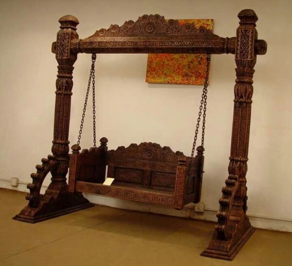 Luxury Wooden Jhoola | Handcrafted Wooden Swing in Pakistan